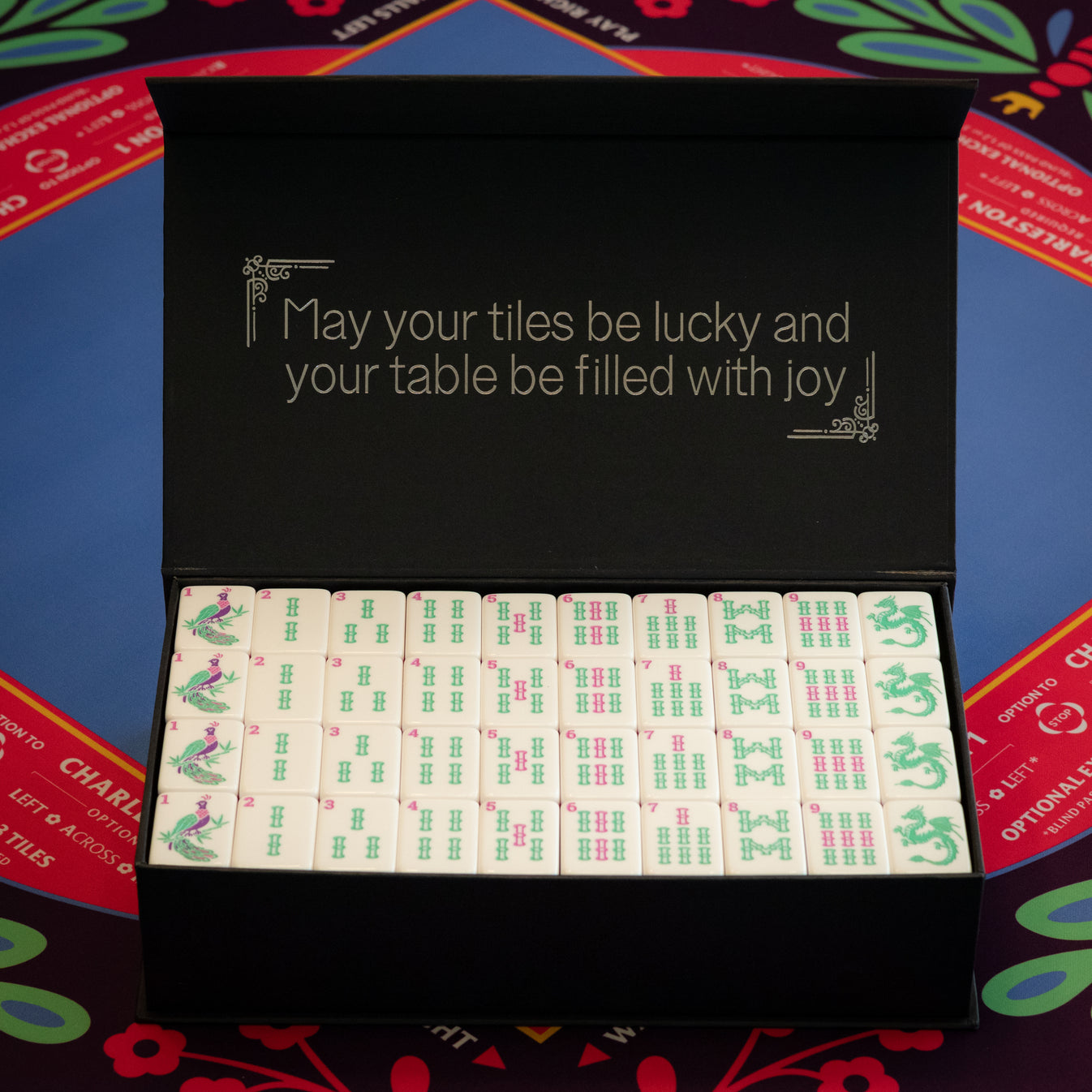 Mahj Queen Tea Party Mahjong Tiles - 4-Layer Acrylic Set